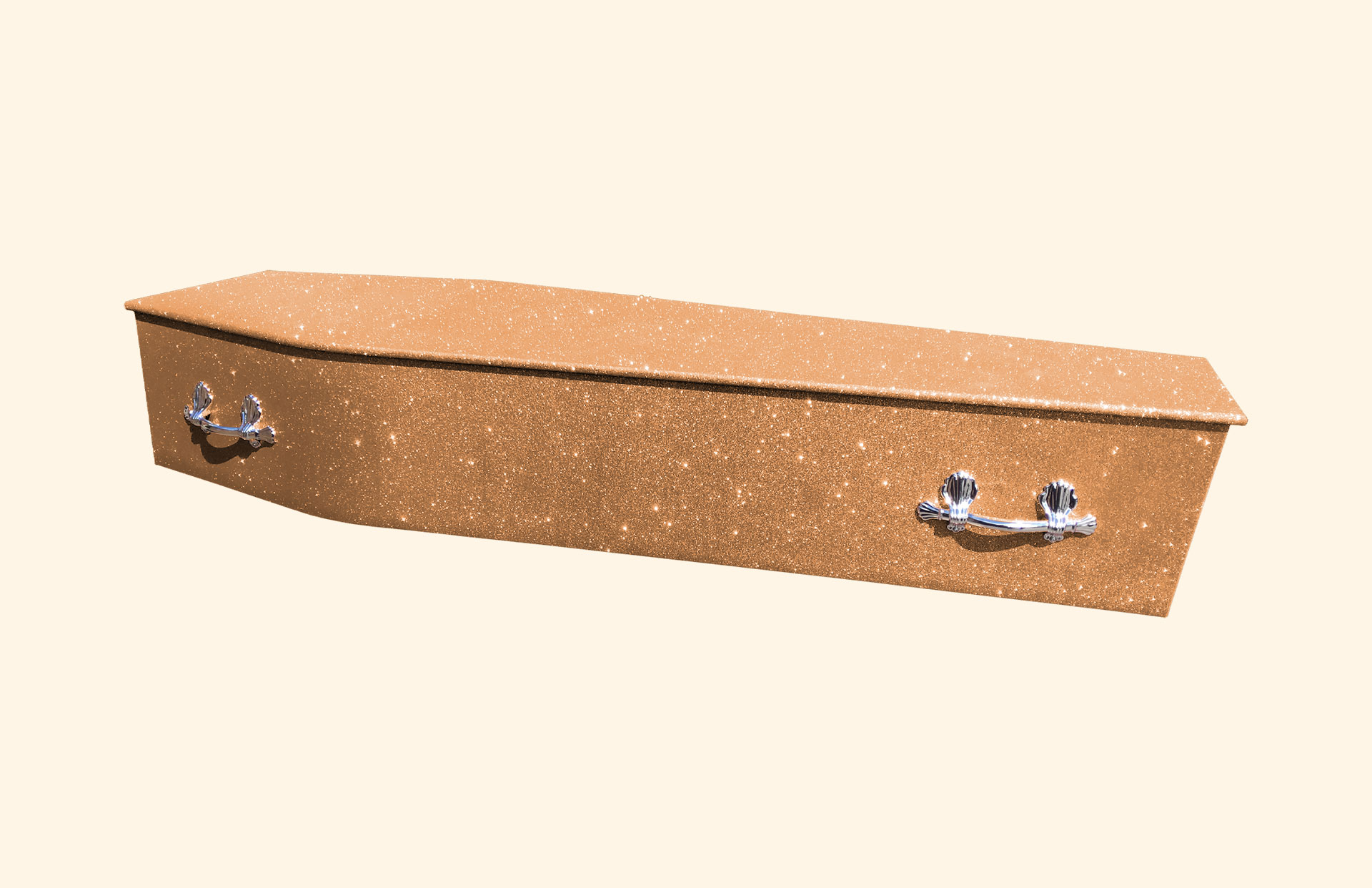 Orange Glitter coffin